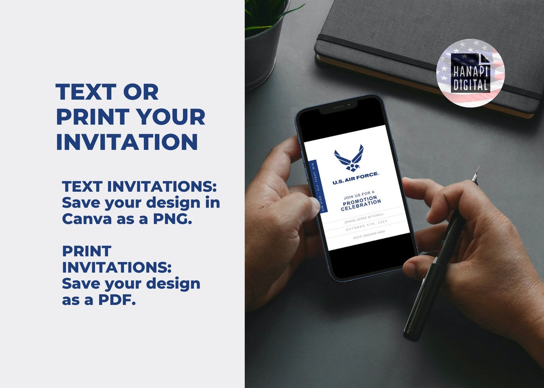 US Air Force Promotion Invitation | Honor, Celebration, Party ...