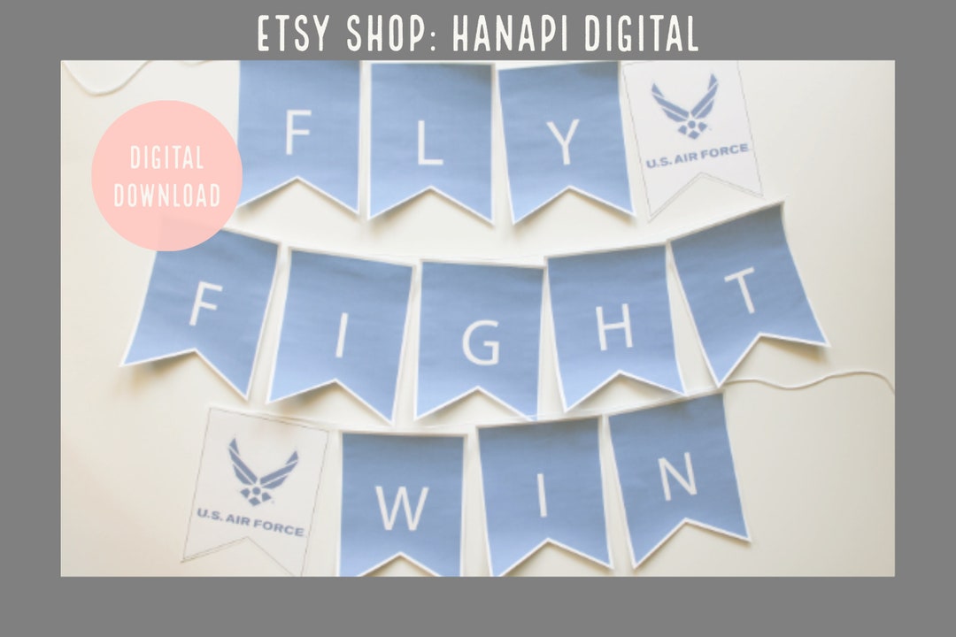 2 Set | United States Air Force, Fly Fight Win Banners | DIGITAL ...