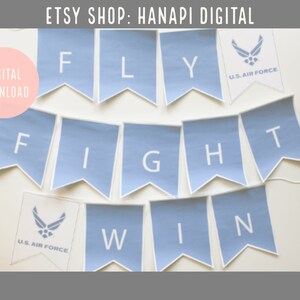 2 Set | United States Air Force, Fly Fight Win Banners | DIGITAL ...