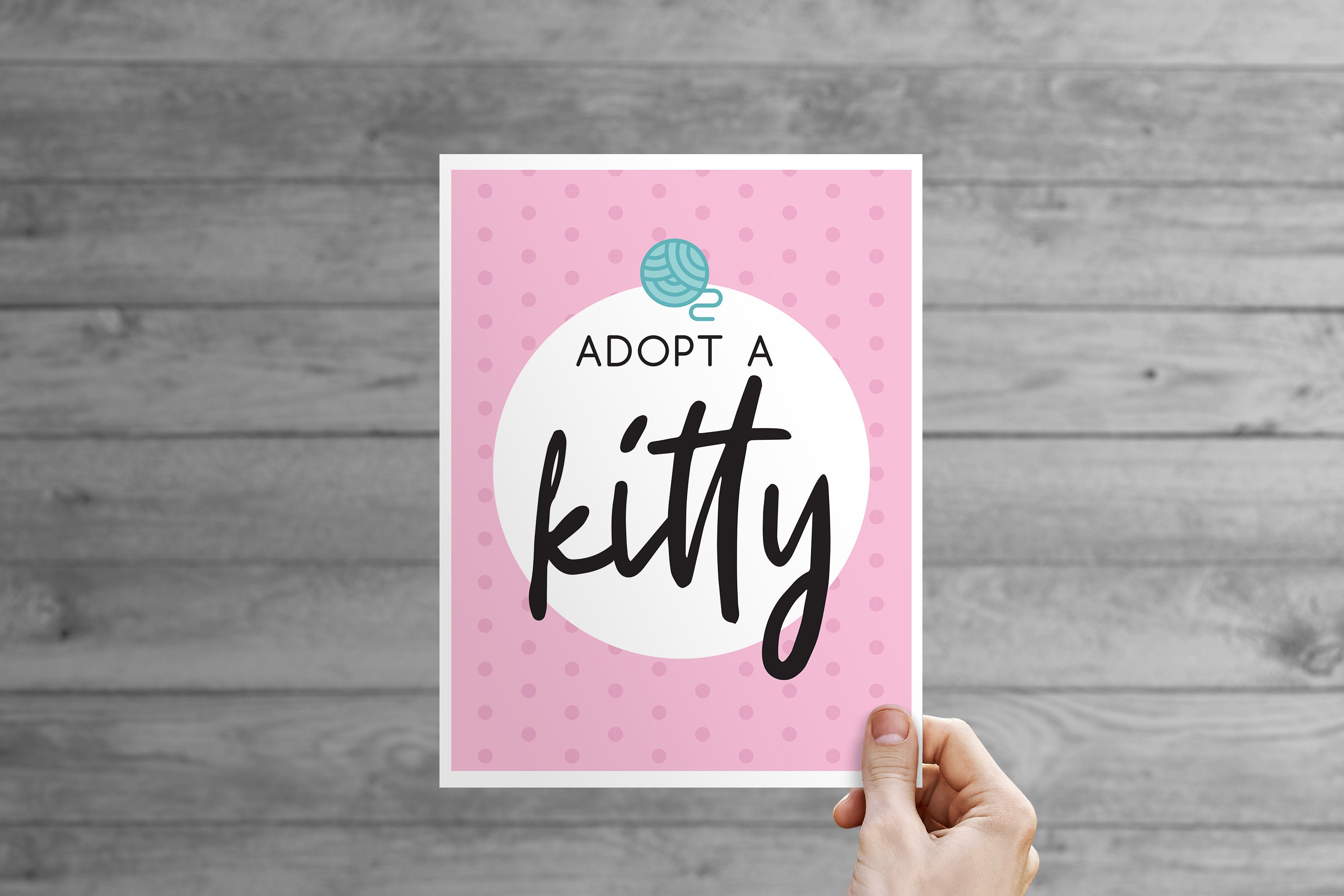 Kitty Kitten Cat Adoption Table Sign | Etsy