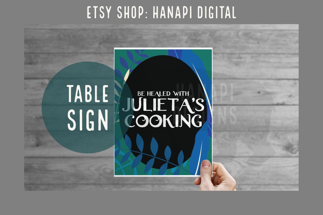 Julieta's Cooking Table Sign: Encanto Party Decor (digital Download) - Etsy