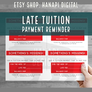 Late Tuition Payment Reminder | Accounting for Students | Minimal ...