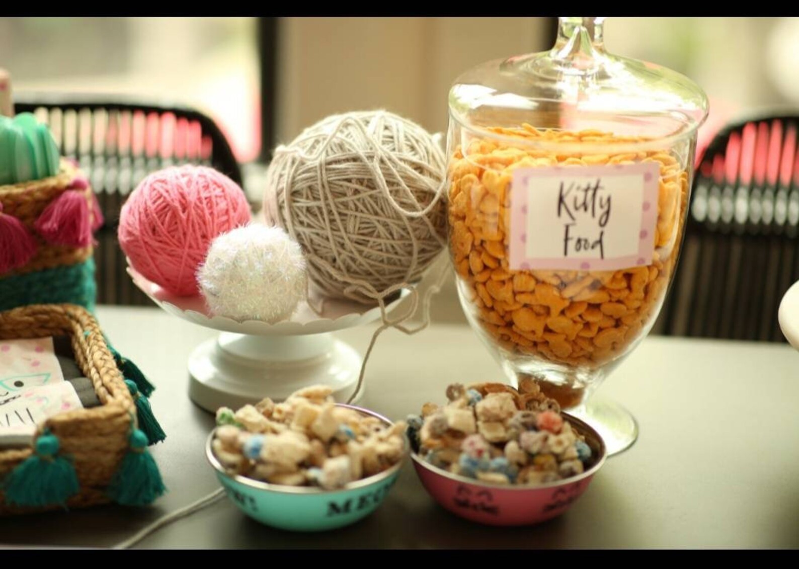 KITTY FOOD Cheddar Fish Snack Cover Favor Cat Kitten Kitty Birthday ...