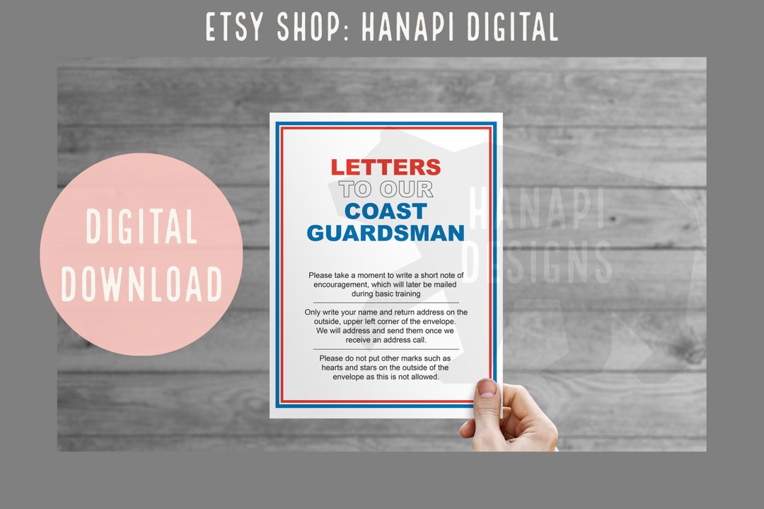 Coast Guard Letter Writing Poster: Encouragement, USCG (digital ...