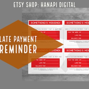 Late Tuition Payment Reminder | Accounting for Students | Minimal ...