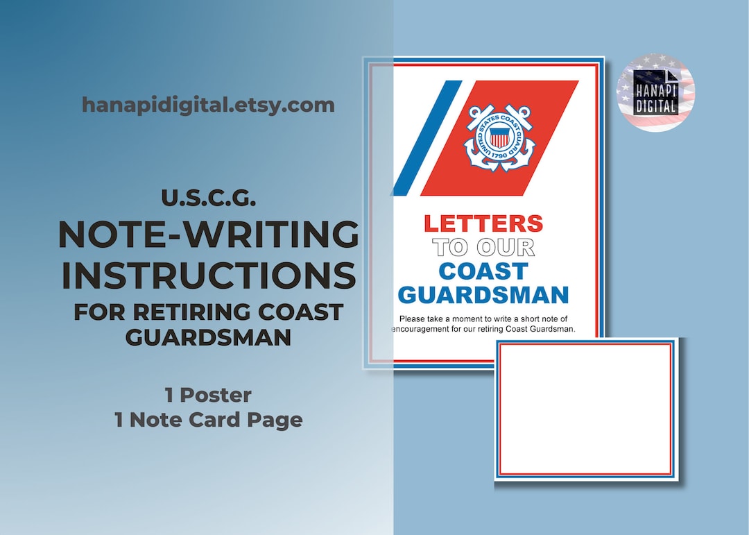 USCG Retirement Party Poster & Notecards (digital Download) - Etsy