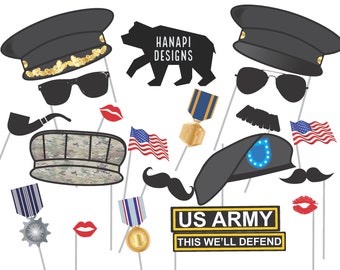 US Navy Photo Booth Props 23 Items DIGITAL DOWNLOAD | Etsy