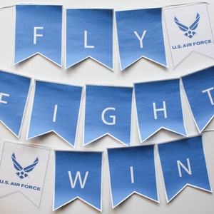 2 Set | United States Air Force, Fly Fight Win Banners | DIGITAL ...