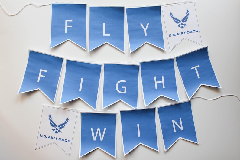 2 Set United States Air Force Fly Fight Win Banners - Etsy