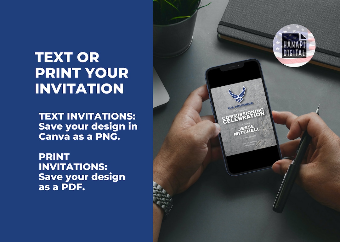 US Air Force Commission Celebration Invitation | Honor, Honorable ...