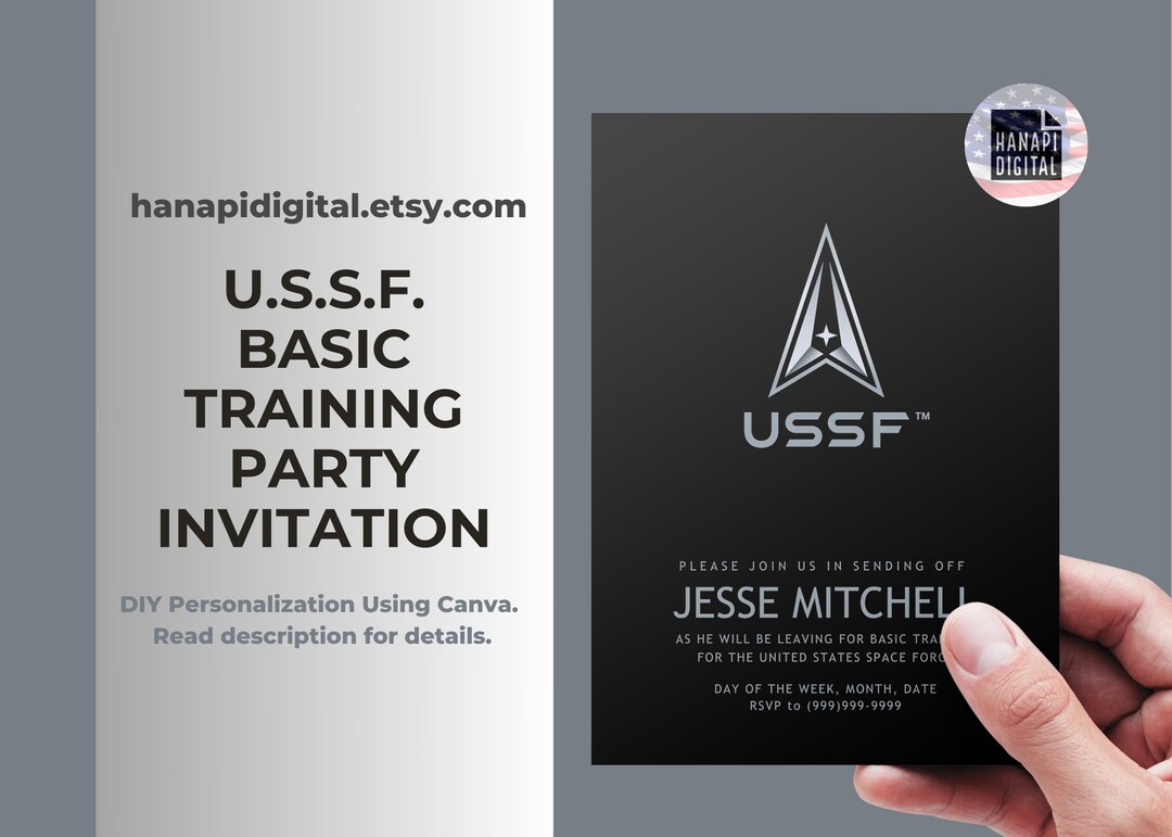 Basic Training Party Invitation | USSF | U.S. Space Force | Boot Camp ...