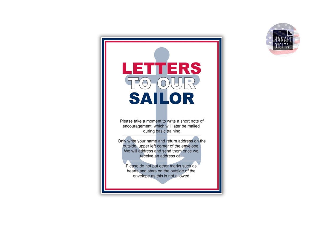 Letters to Our Sailor [US Navy ONLY] and Encouraging Words | One 8 ...