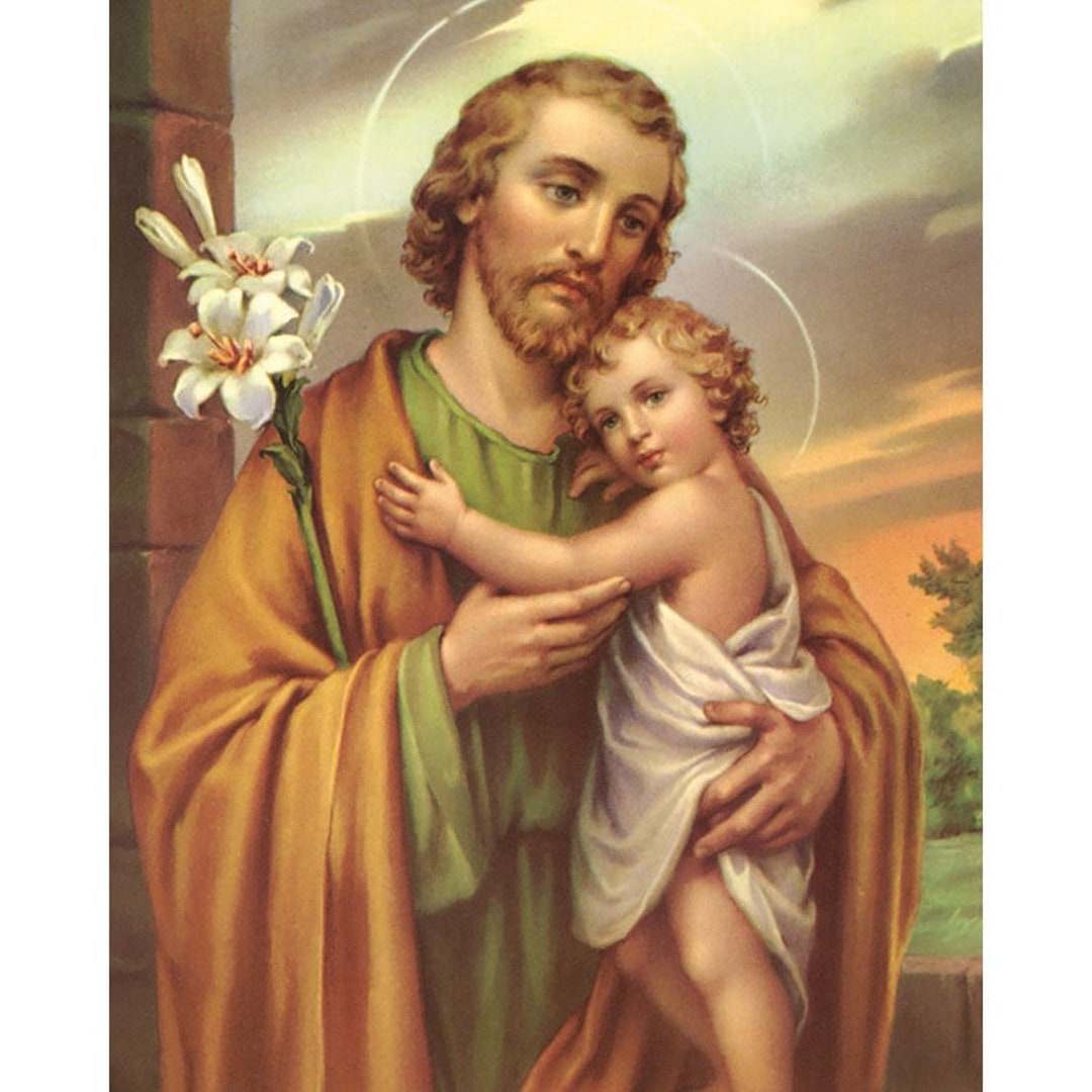Traditional Image of St. Joseph Canvas Print 8 X 10 - Etsy