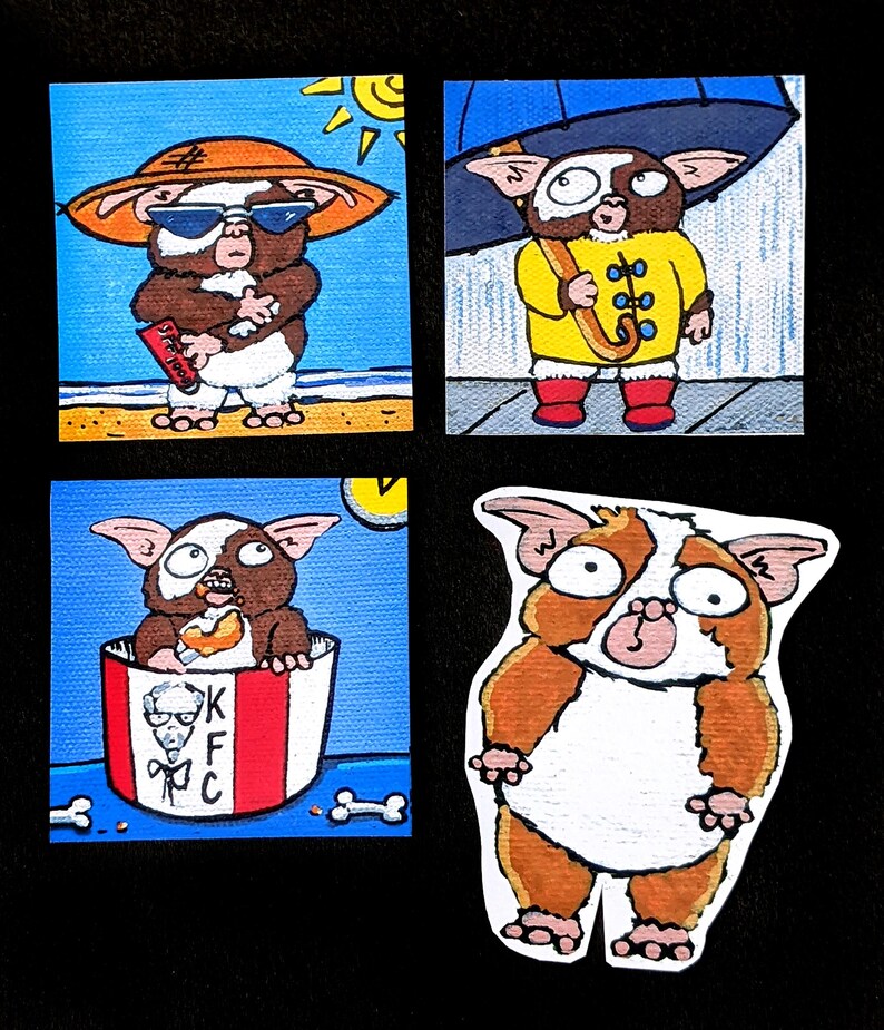 Sticker Set - Gremlins Fan Art Mogwai Rules Pop Culture Painting - Etsy