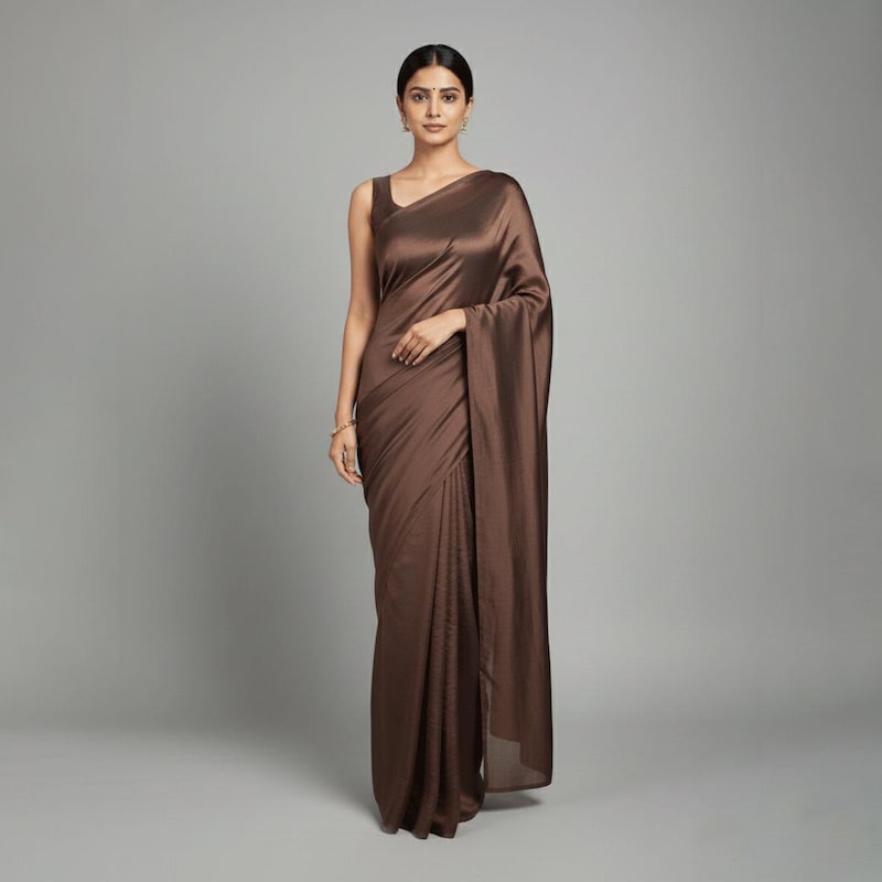 Silk Plain Sari Saree - Etsy