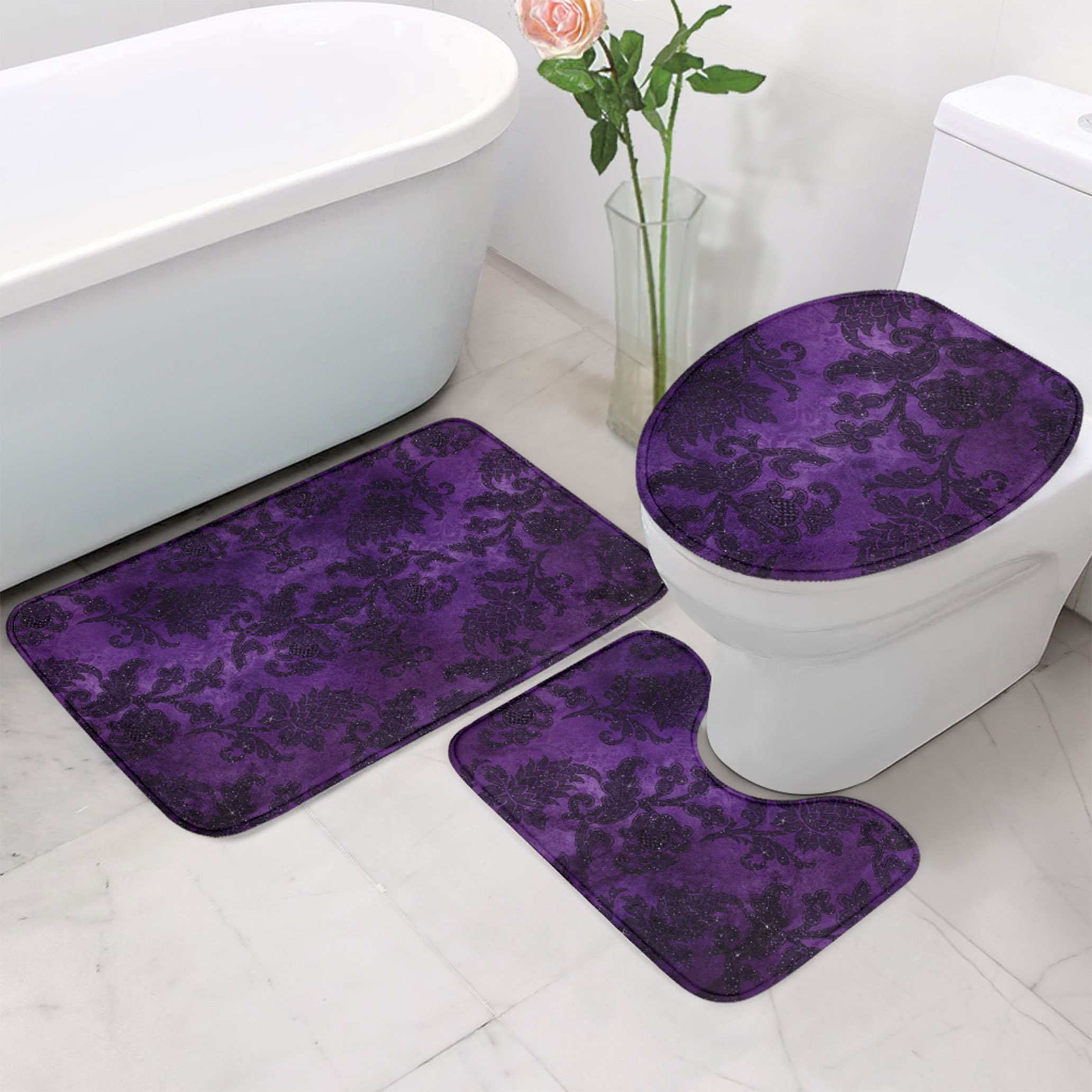 Purple Victorian Bathroom Set, New Home Gifts for Her Bathroom ...