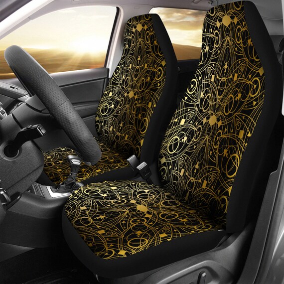 Gold Mystical Lotuses Car Seat Covers Front Seat Covers New Home Gifts for Her Custom Made Cover Car Seat Etsy