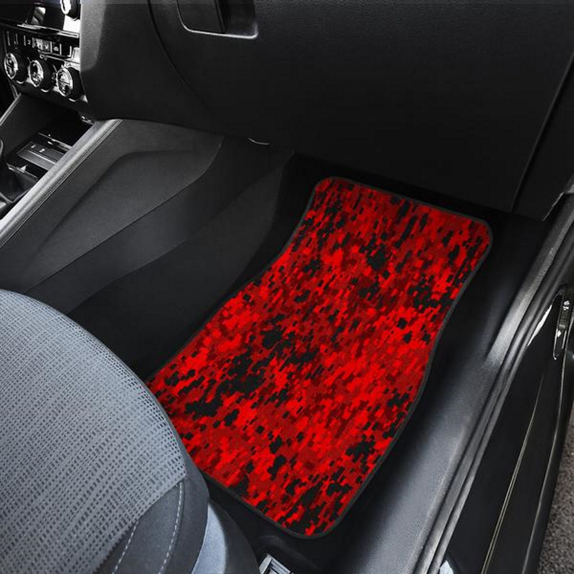 Digital Camouflage Red Front Car Floor Mats Custom Made - Etsy