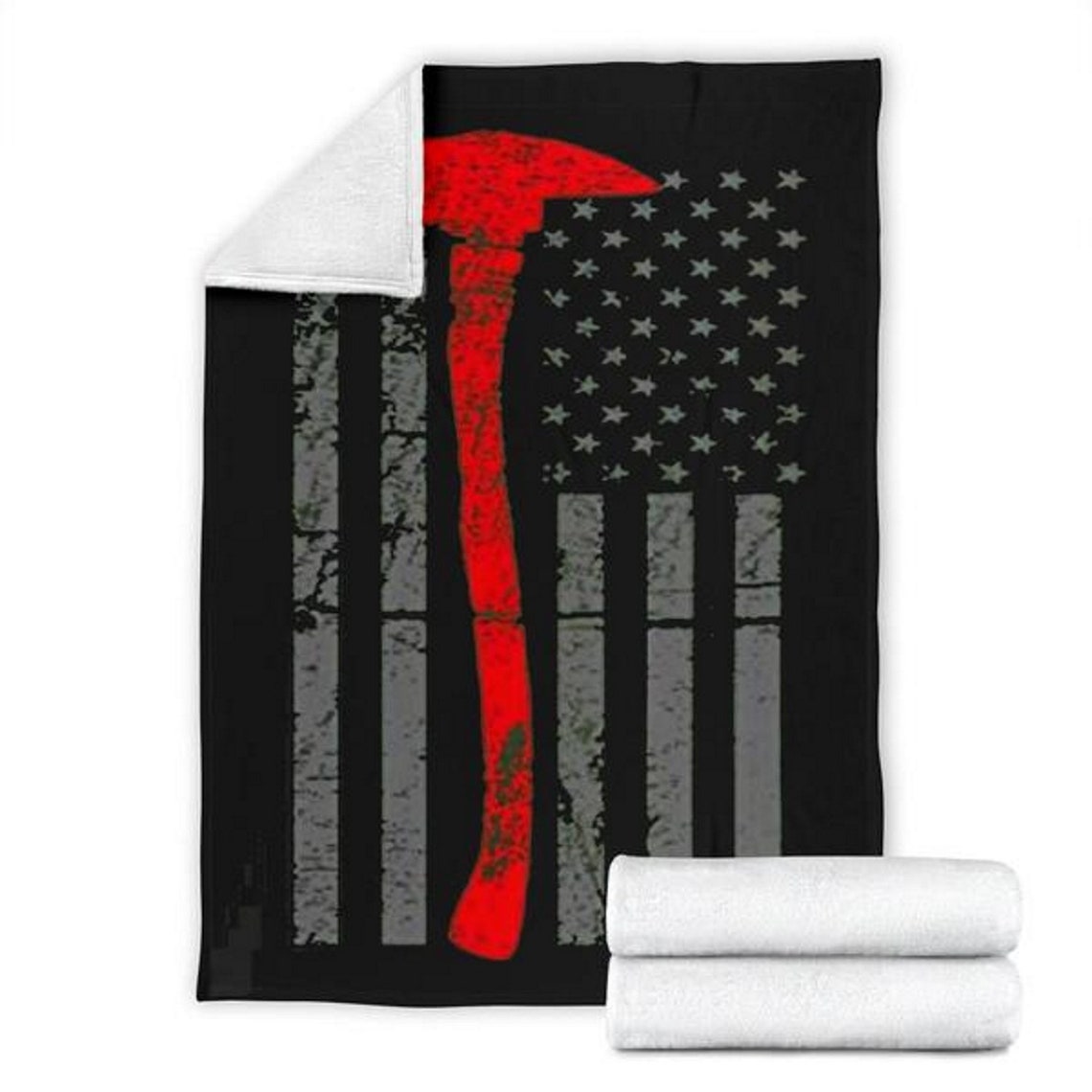 US Flag, Fireman's Gift, Firefighter-throws and Blankets, Housewarming ...