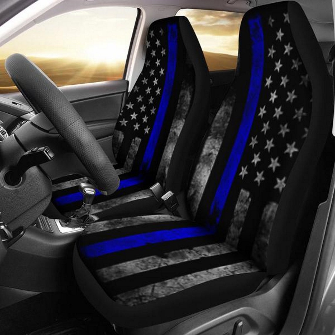 Thin Blue Line Blue Lives Matter Blue Line Flag car Seat - Etsy