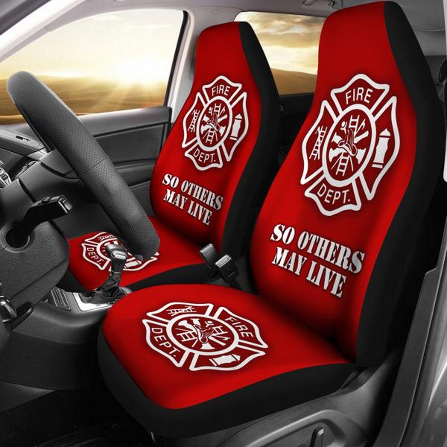 Firefighter Gift so Others May Live Thin Red Line car Seat - Etsy