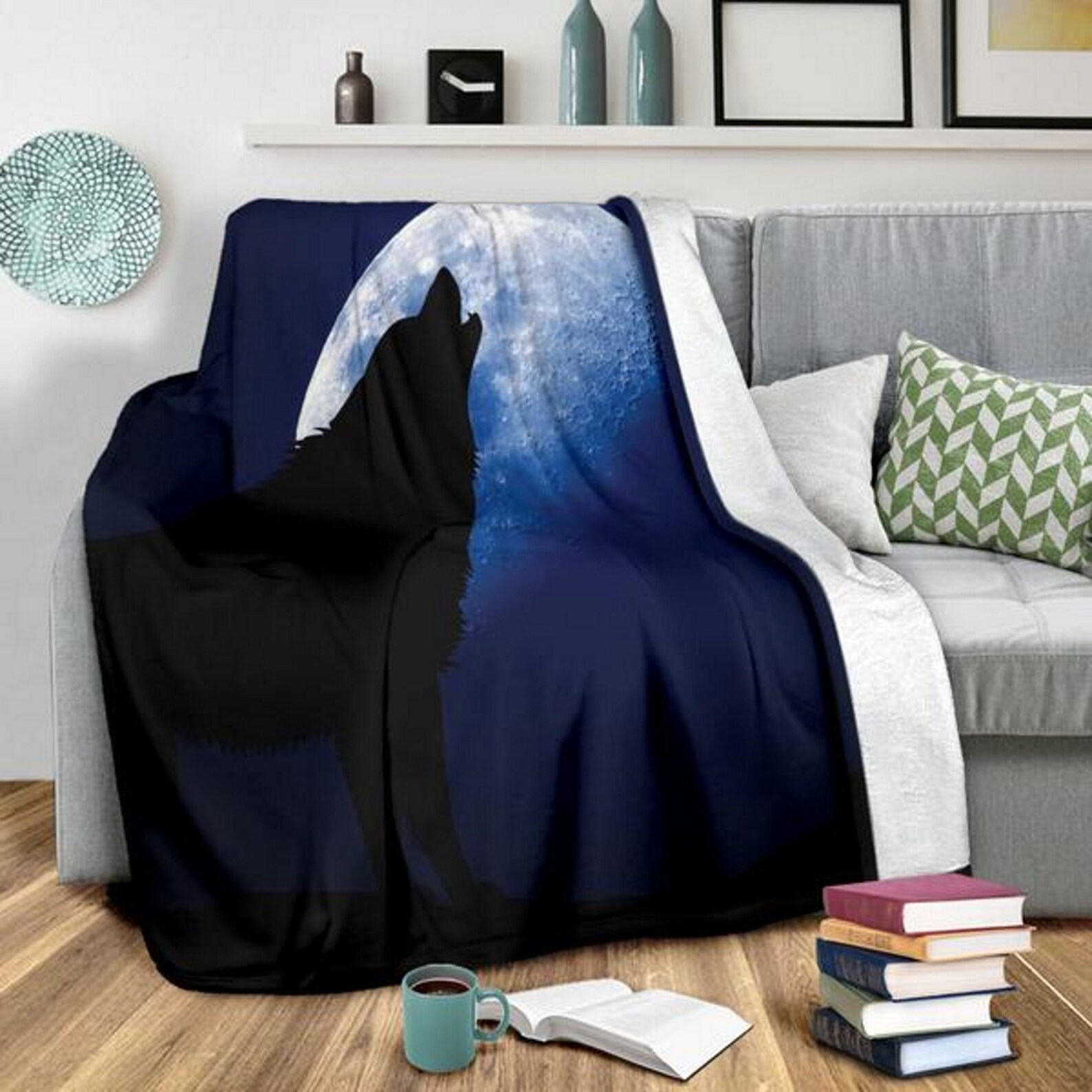 Howling Wolf Throws and Blankets Housewarming Gift Throw - Etsy