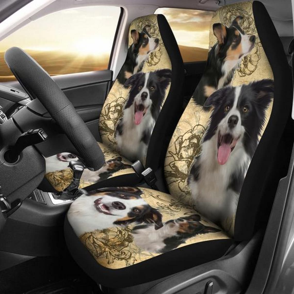 Border Collie Car Seat Covers Car Accessories Gift for Her - Etsy