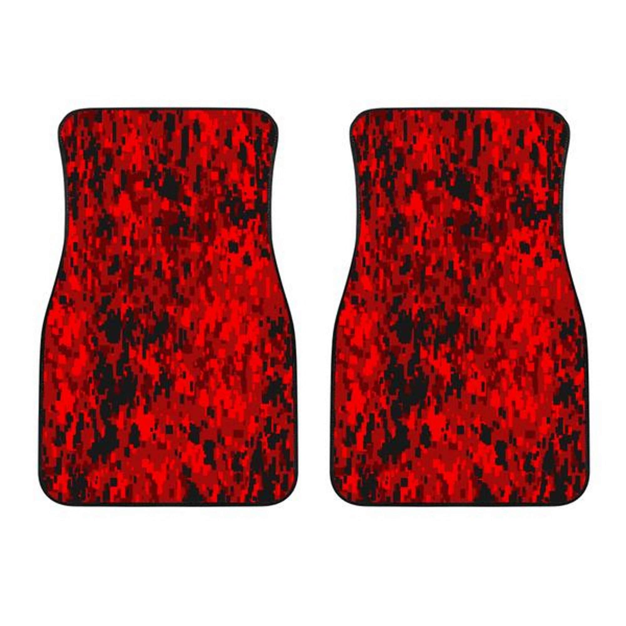 Digital Camouflage Red Front Car Floor Mats Custom Made - Etsy