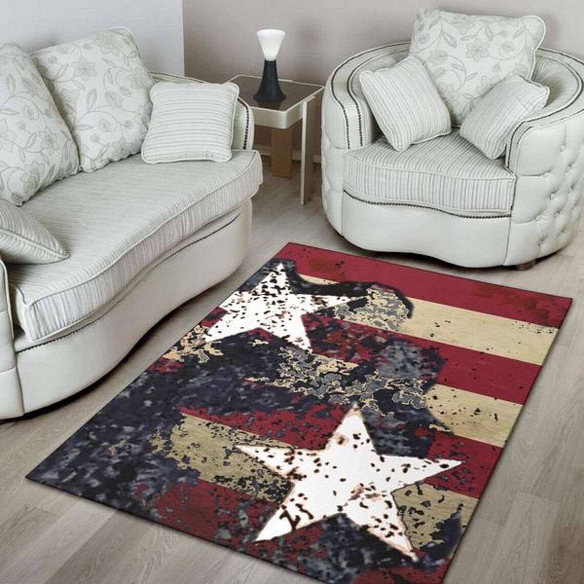 Stars Stripes American Flag Area Rug Floor Carpet Made to - Etsy