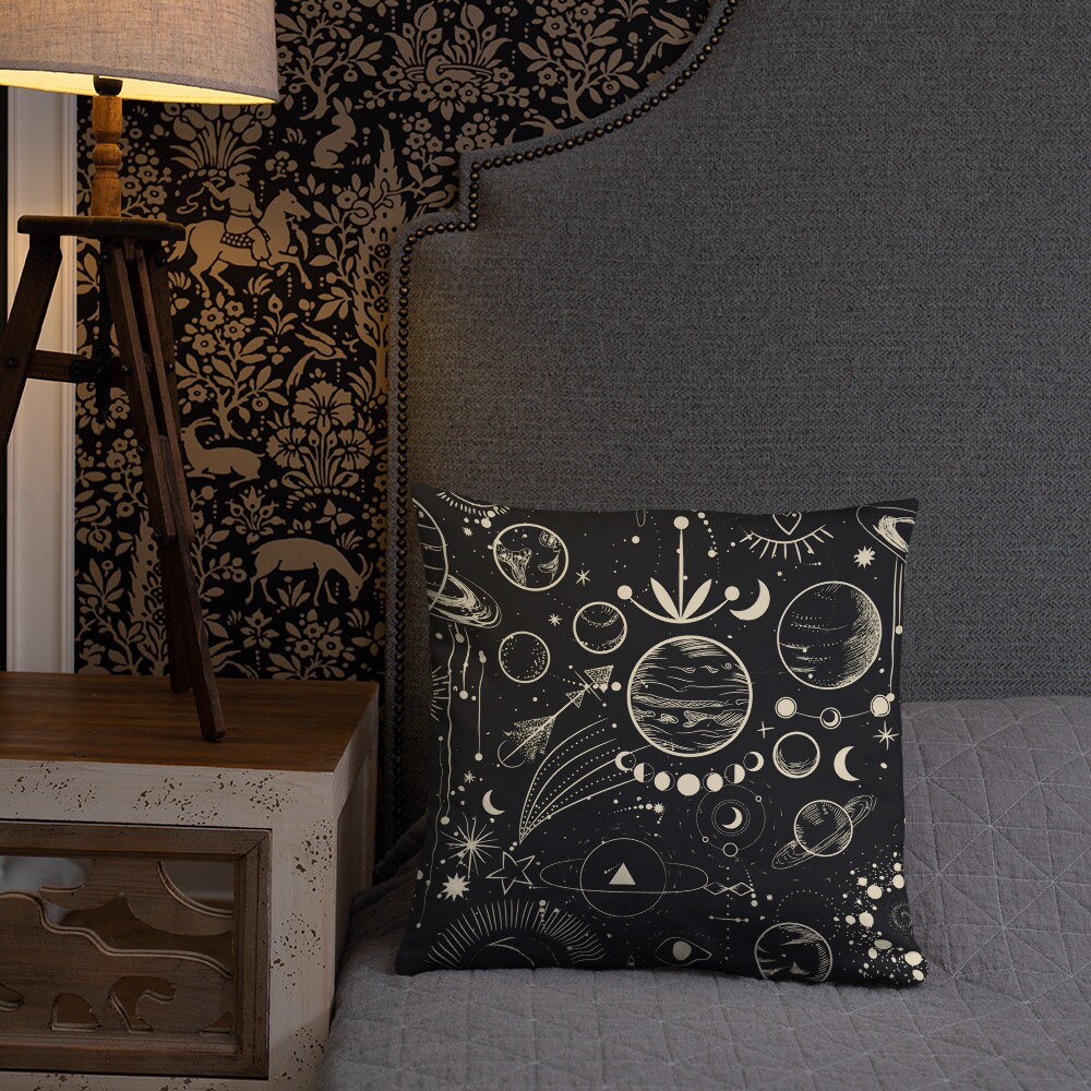 Moon Phases Abstract Basic Pillow, Bathroom Accessories Gifts for Her ...