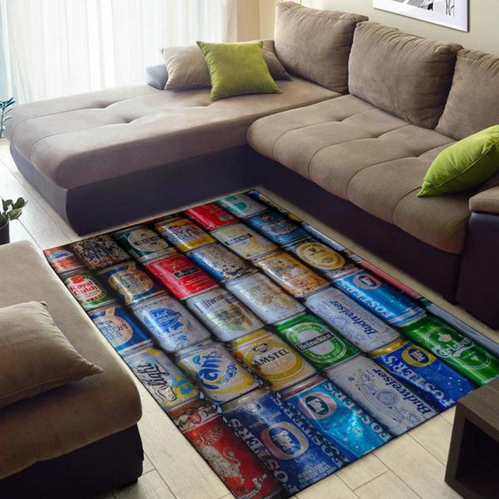 Beer Cans Area Rug Floor Carpet Rug Made to Order Custom - Etsy