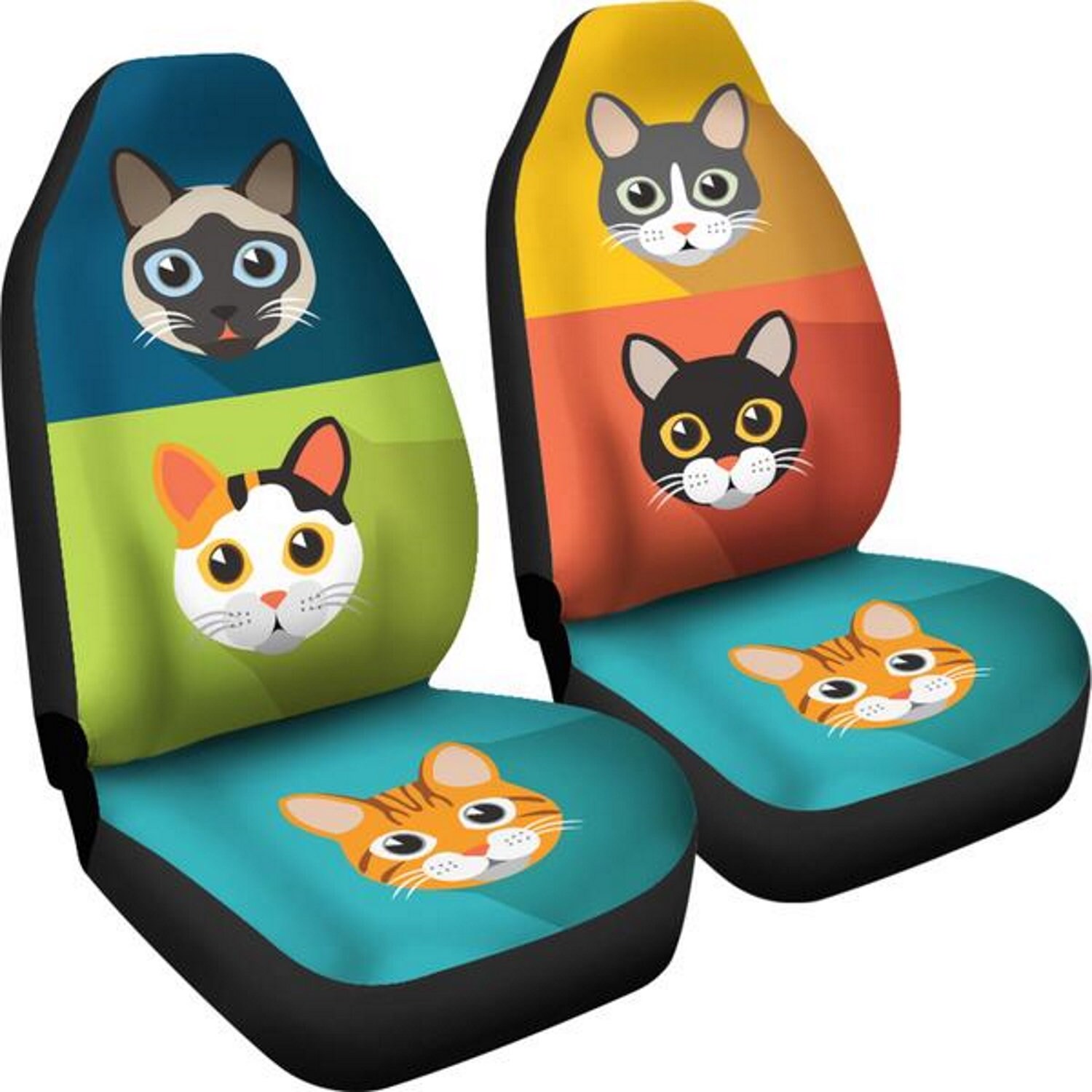 Cartoon Cats Cat Lover Gift Cat Lovers Funny Cat-car Seat - Etsy