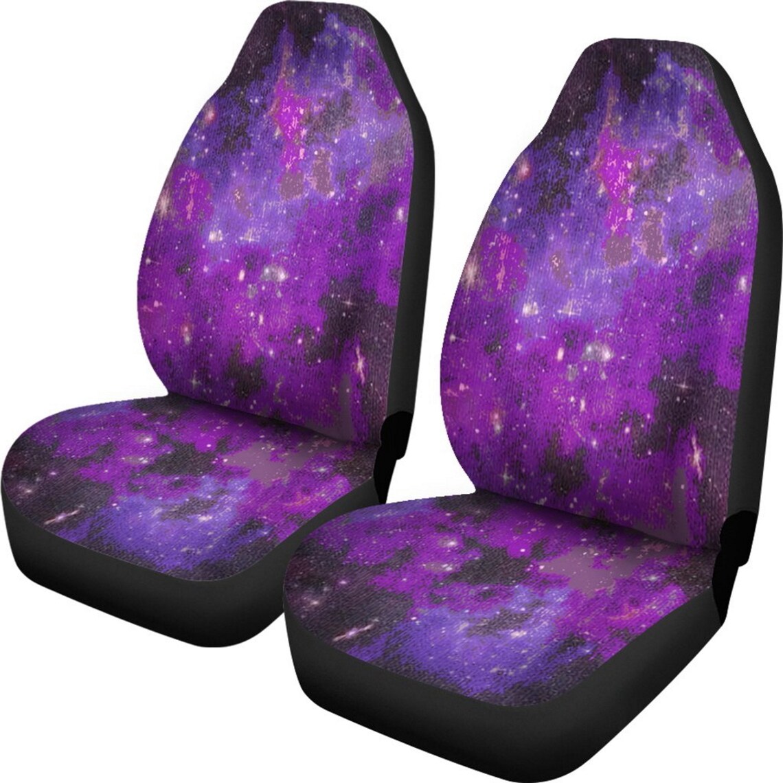 Purple Cosmic Car Seat Covers Set of 4 Front and Back Mats | Etsy