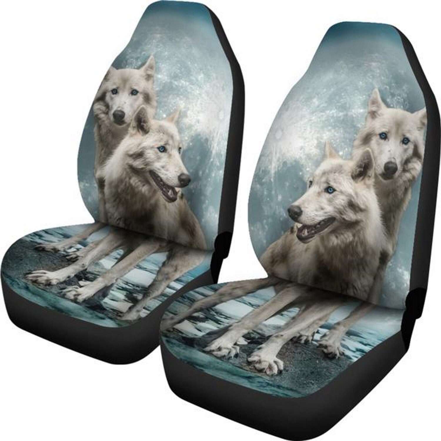 Snow Wolf, Wolves, Paw Prints, Wolf, Wolf Art-car Seat Covers, Car ...