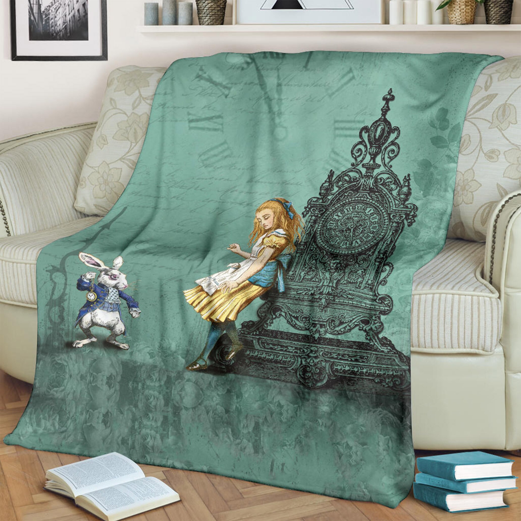 Alice in Wonderland Blanket, Home Decor Gifts for Her Custom Blanket ...