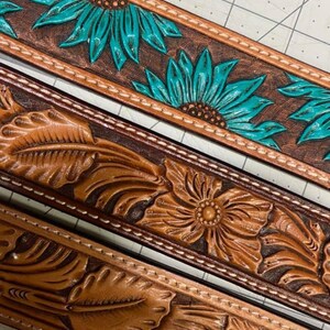 Custom Hand Tooled Leather Belt - Etsy