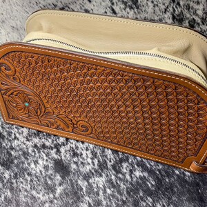 Hand Tooled Leather Shave Bag - Etsy