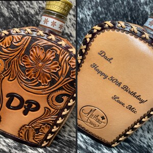 Custom Hand Tooled Crown Bottle Cover - Etsy
