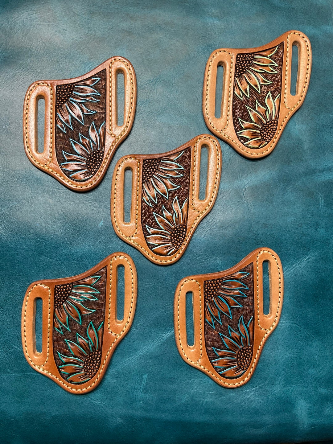 E) Hand Tooled Leather Knife Sheath - Etsy