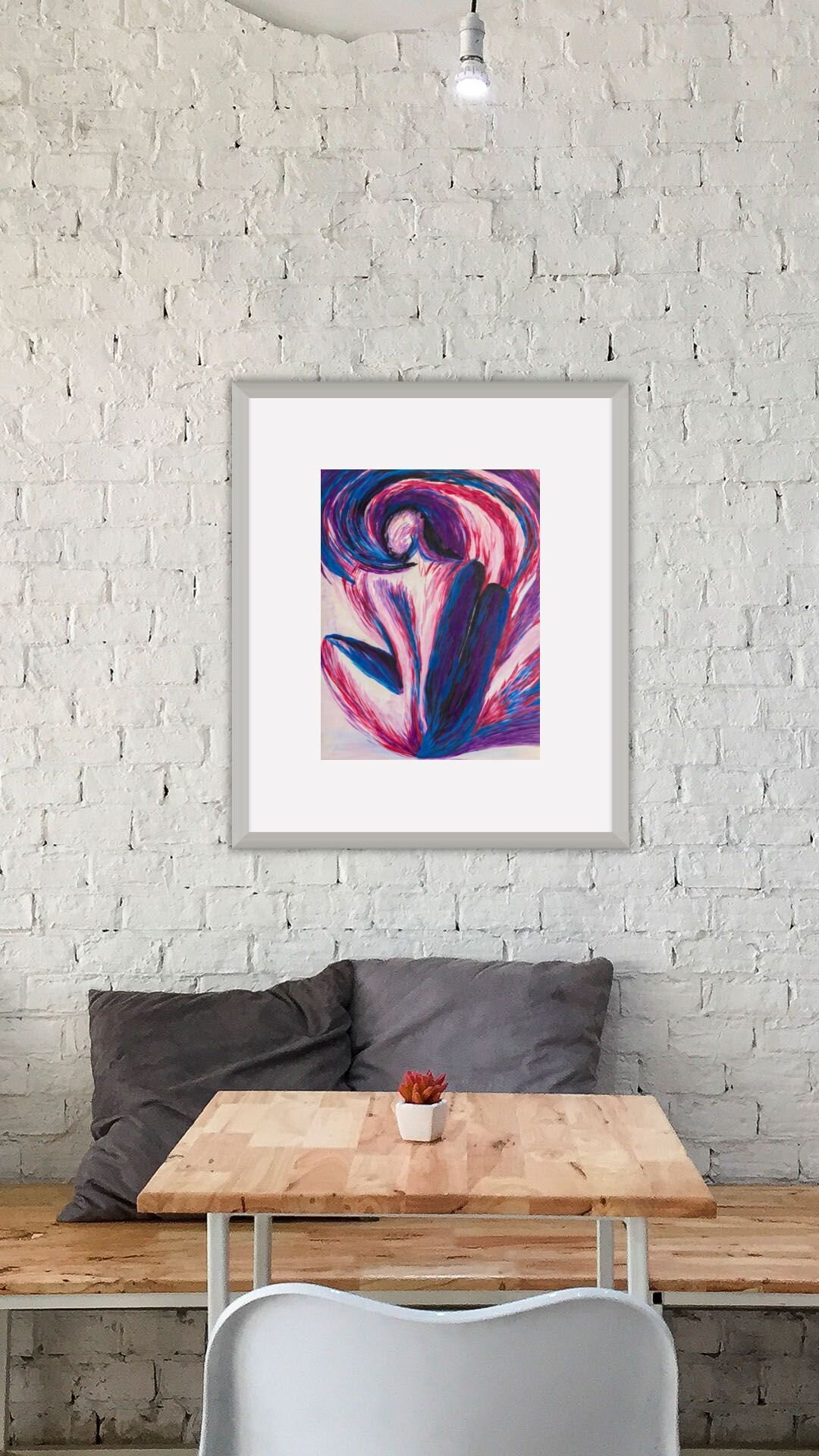 Courage Abstract Human Portrait Emotional Art Struggle Painting ...