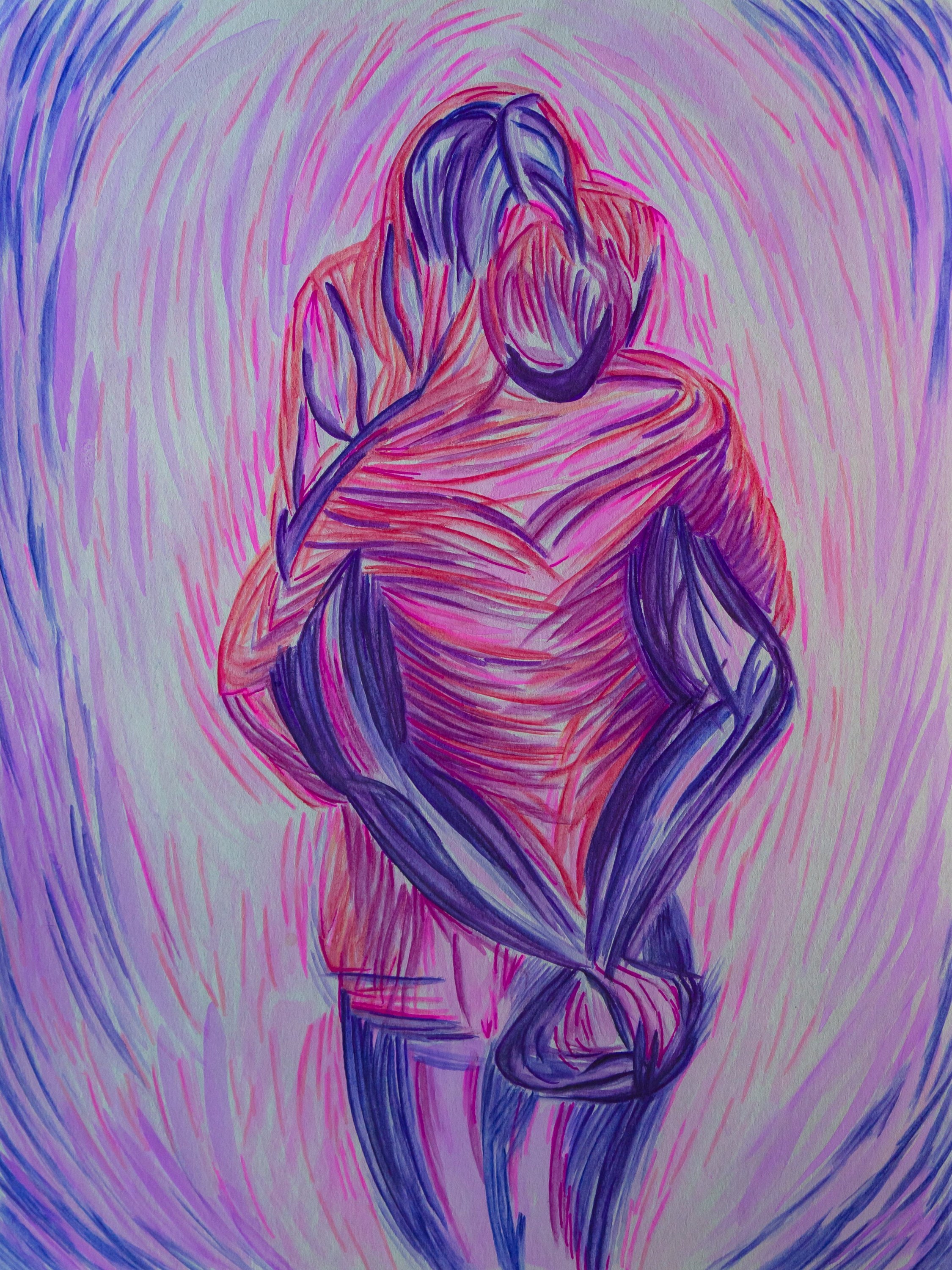 Melt Feminine Decor Soulmate Love Art Loving Relationship Man and Woman ...