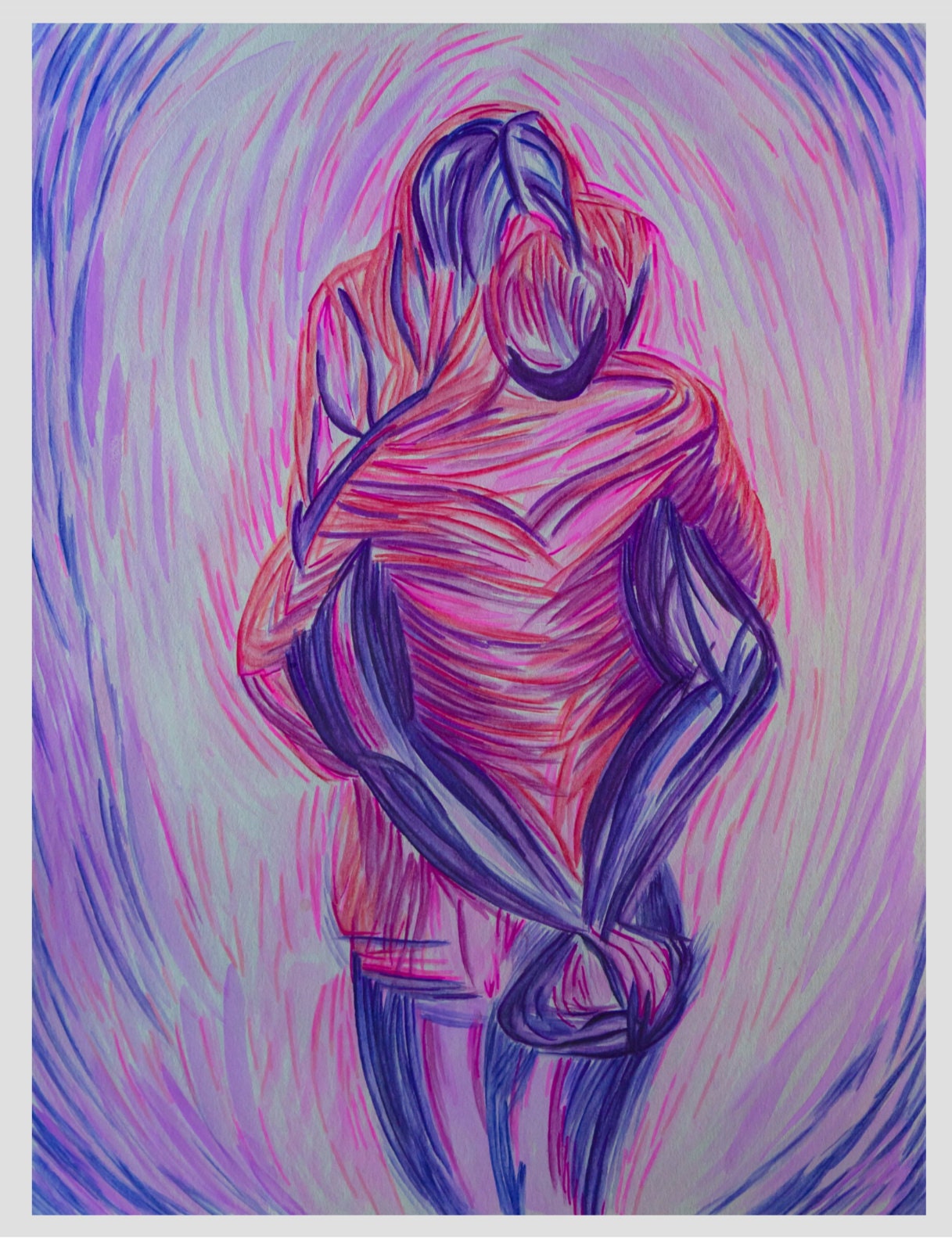 Melt Feminine Decor Soulmate Love Art Loving Relationship Man and Woman ...