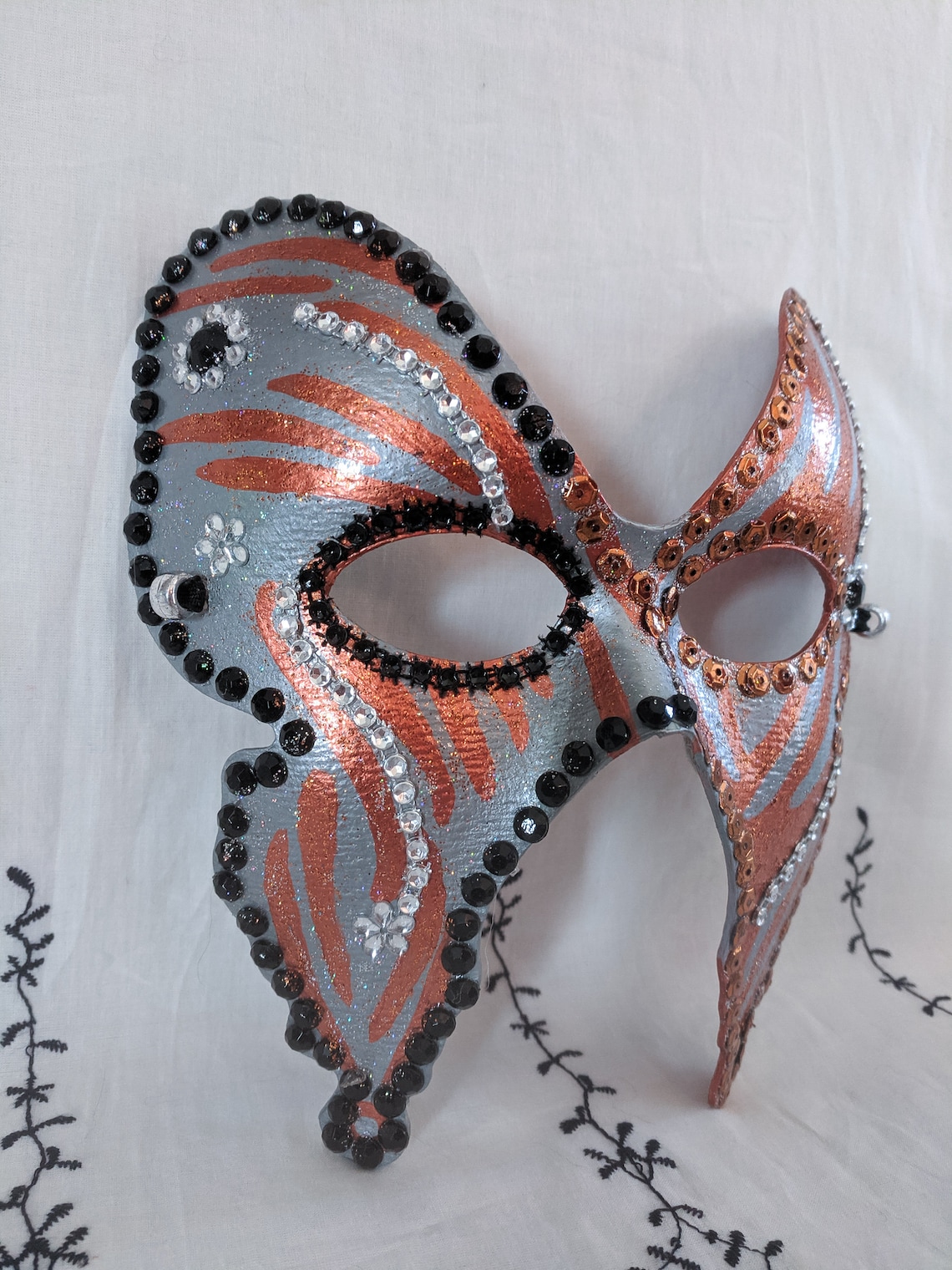 Men's Masquerade Mask | Warrior Halloween Mask | Hand-painted Costume ...
