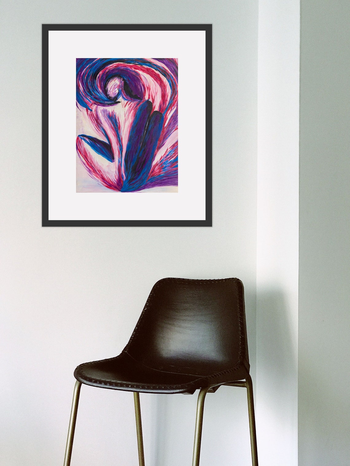 Courage Abstract Human Portrait Emotional Art Struggle Painting ...