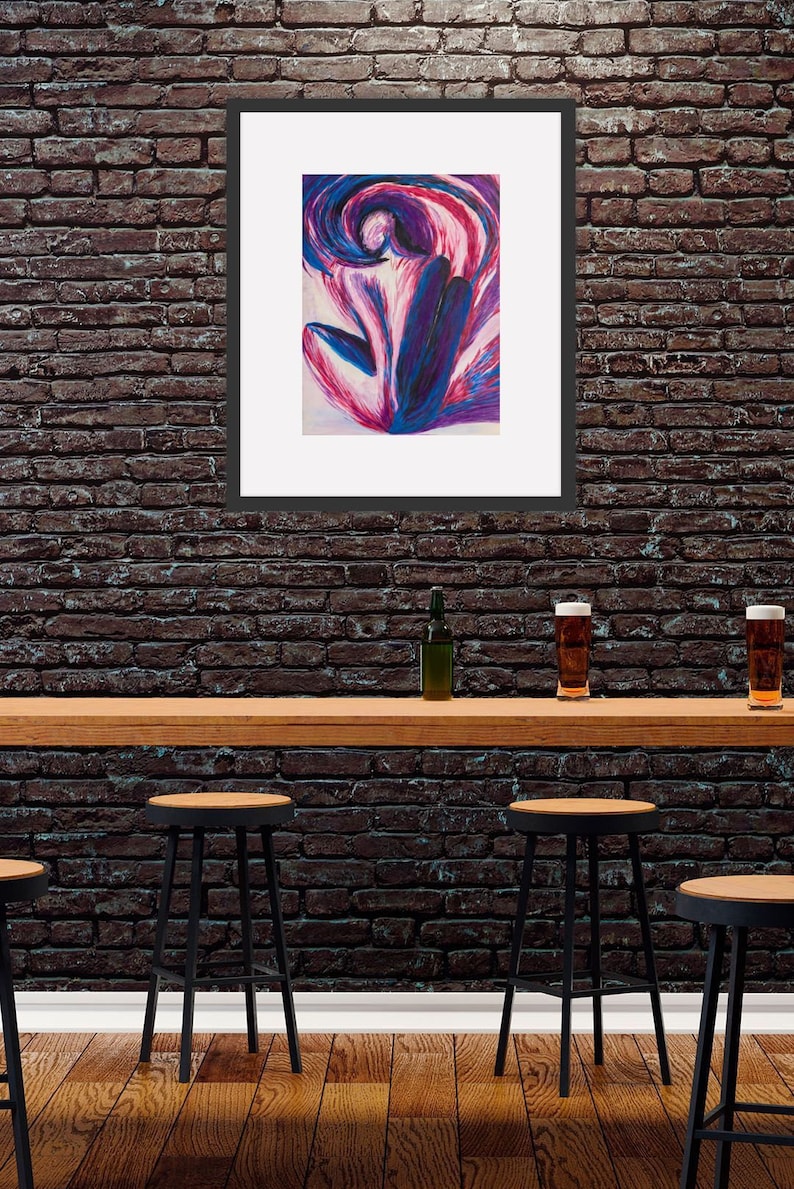 Courage Abstract Human Portrait Emotional Art Struggle Painting ...