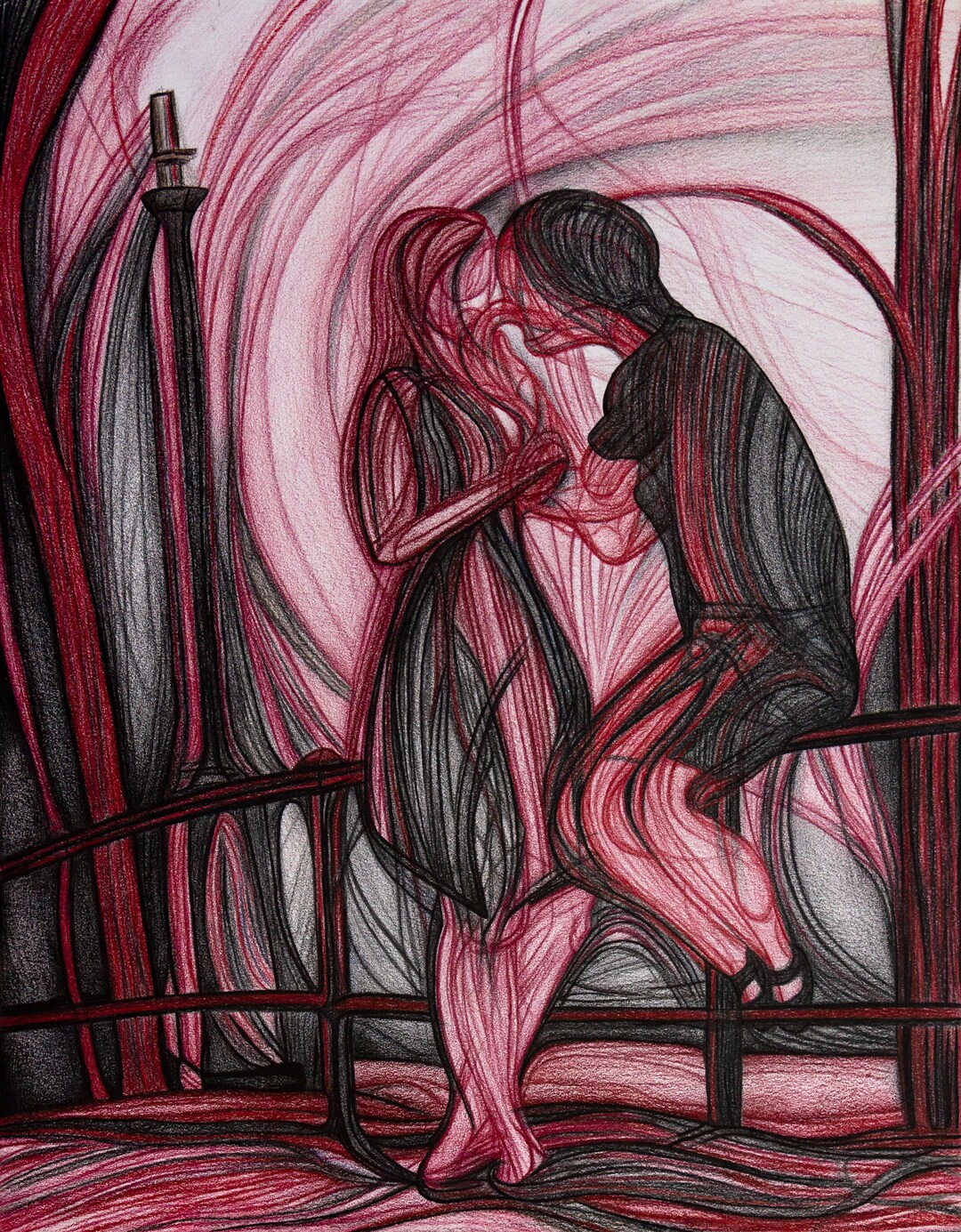 Kiss the Girl | Couple Kissing Artwork | Relationship Gift | Unique ...