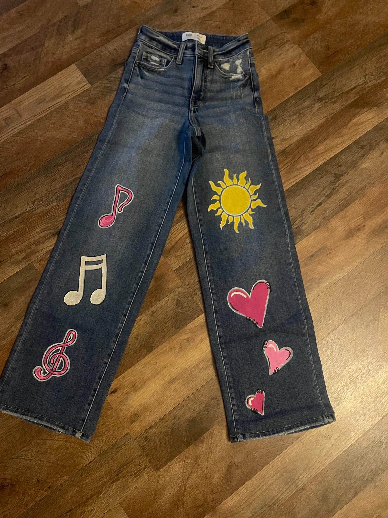 Painted Jeans, Custom Jeans, Hand Painted Jeans, Senior Jeans, Spirit ...