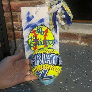 Painted Softball, Customized Softball, Personalized Softball ...