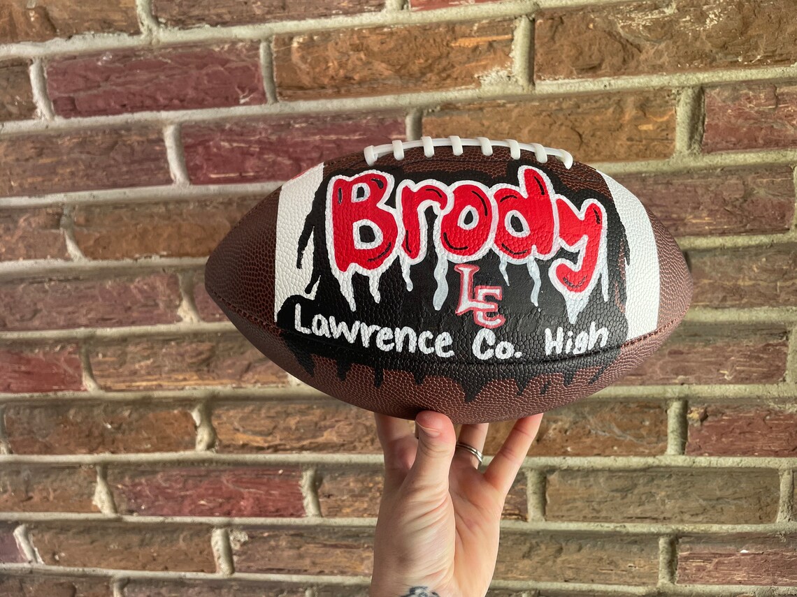 Football, Custom Painted Football, Personalized Football, Custom Sports ...