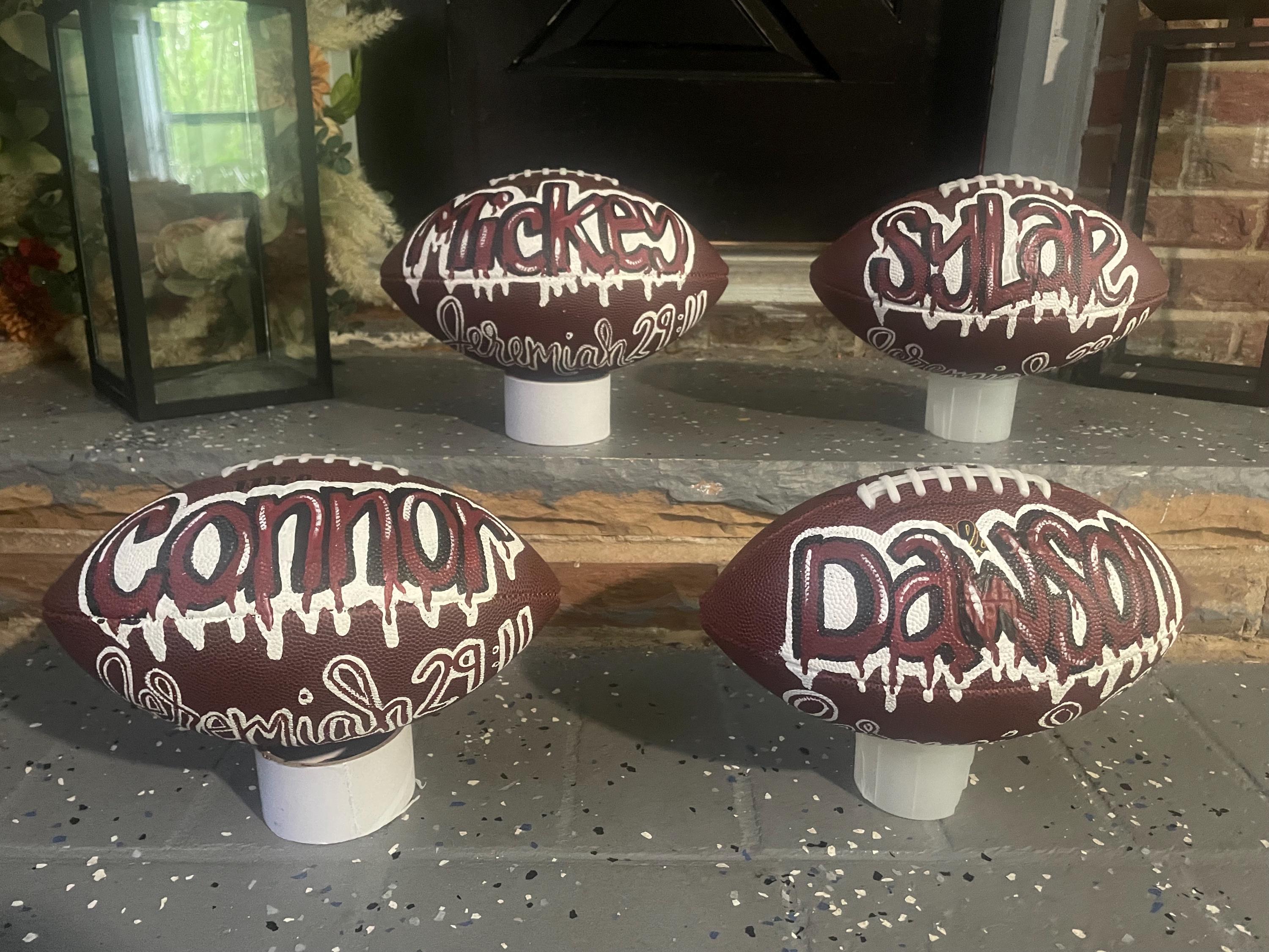 Football, Custom Painted Football, Personalized Football, Custom Sports ...